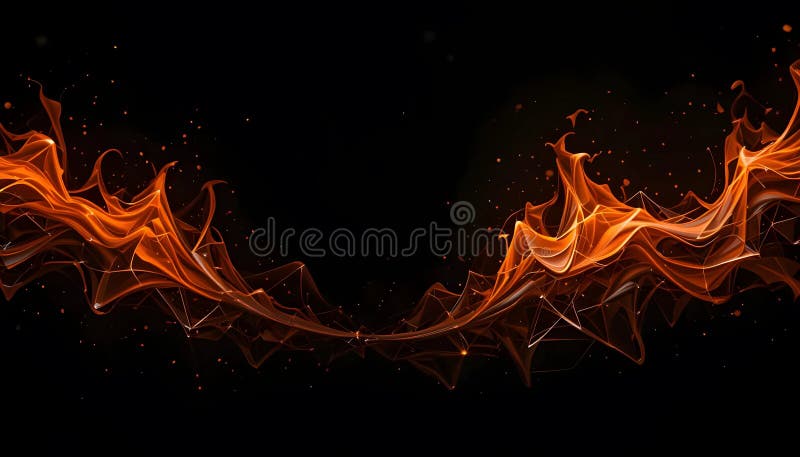 Fiery Orange Abstract Background with Glowing Energy Stock Illustration ...