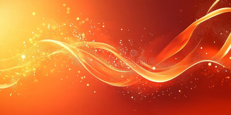 A Fiery Orange Background with Fluid, Swirling Shapes and Soft Glowing ...