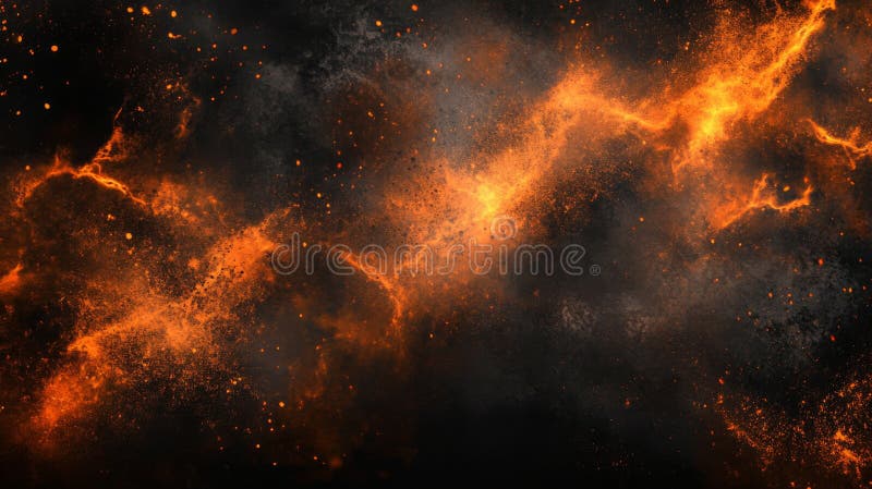 Fiery Orange and Black Abstract Background with Dynamic Texture Stock ...