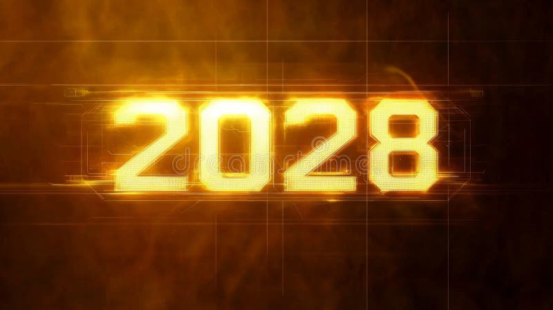 Fiery Orange Digital Background with Illuminated Digits Representing ...