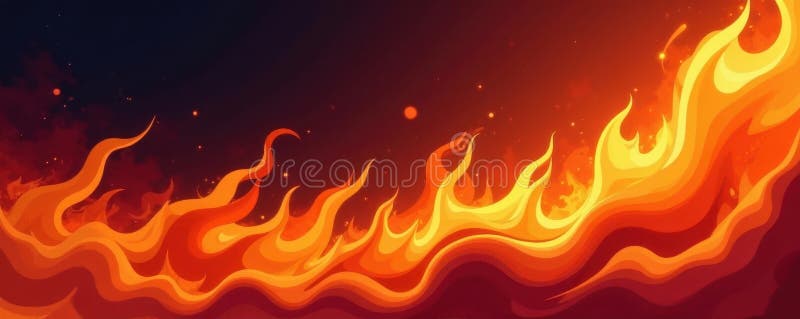 Fiery Orange Flames, Sharp Points, Vector Art , Flame, Power Stock ...