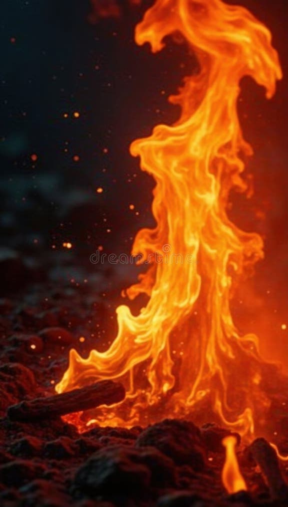 Fiery Orange Inferno, High Resolution Texture, Burning Bright, Bright ...