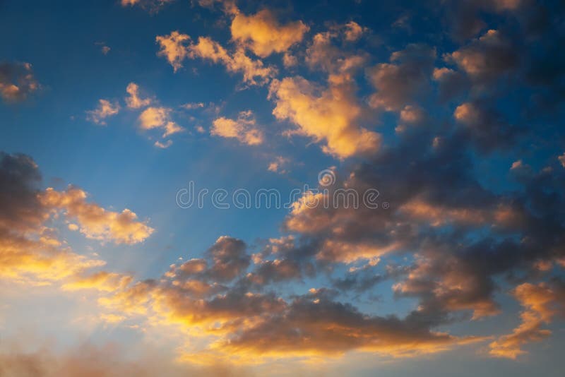 Fiery, Orange and Red Colors Sunset Sky Stock Image - Image of abstract ...
