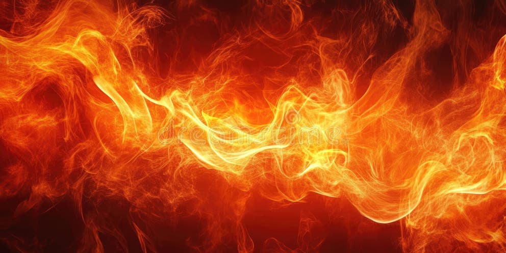Fiery Orange and Red Flames Pattern, Intense Flame Design, Dynamic Heat ...