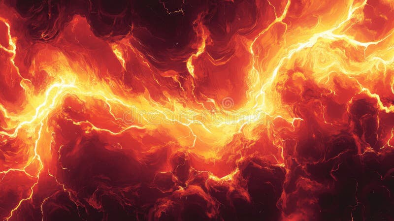 Fiery Orange and Red Plasma Energy Background Stock Illustration ...