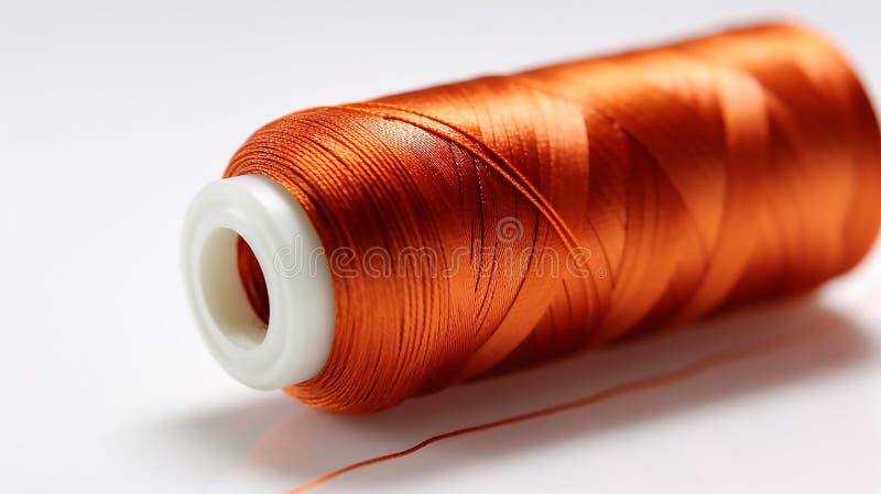 Fiery Orange sewing thread stock illustration. Illustration of immerse ...