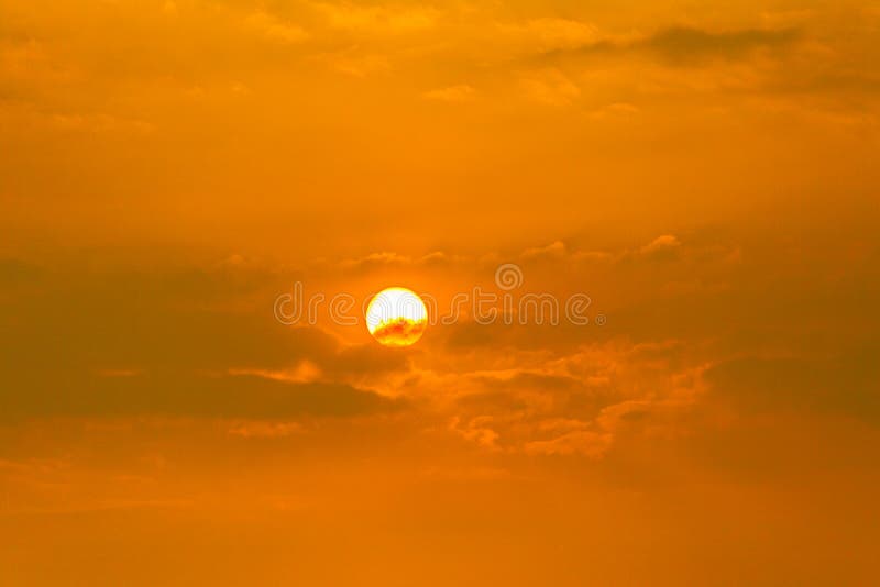 Fiery Orange Sunset Sky. Beautiful Sky Stock Photo - Image of fiery ...