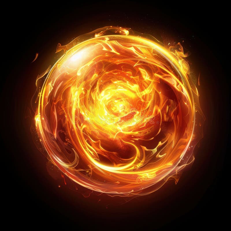 Fiery Orb of Energy stock illustration. Illustration of energy - 321394843
