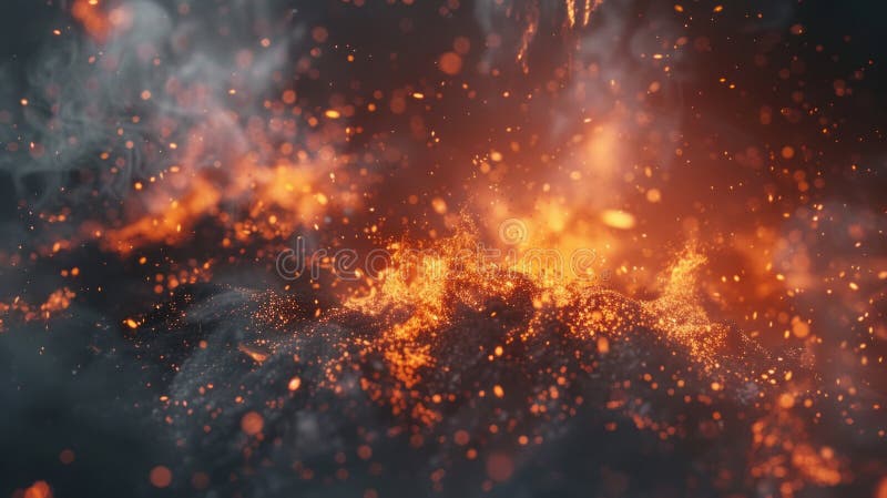 Fiery Particle Explosion: Dynamic Abstract Energy Background Stock ...