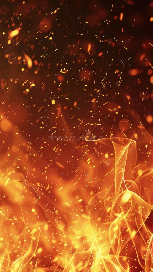 Fiery Passion. Vibrant and Dynamic Fire Background with High Level of ...