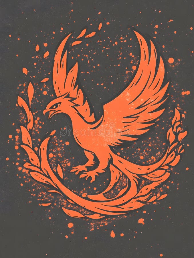 Vintage Phoenix Fire Tail Mythical Stock Illustrations – 84 Vintage ...