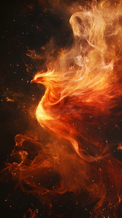 Fiery Phoenix: Embodiment of Rebirth and Transformation Stock ...