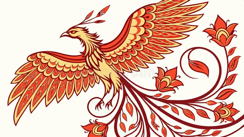 Fiery Phoenix Vector Design, Vibrant Colors, and Mythical Bird Art ...