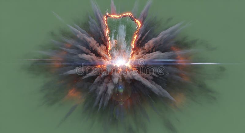 Fiery Portal Explosion stock illustration. Illustration of grey - 387811216
