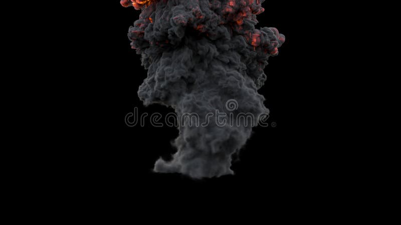Fiery Pyro Explosion with Black Smoke Stock Video - Video of graphic ...