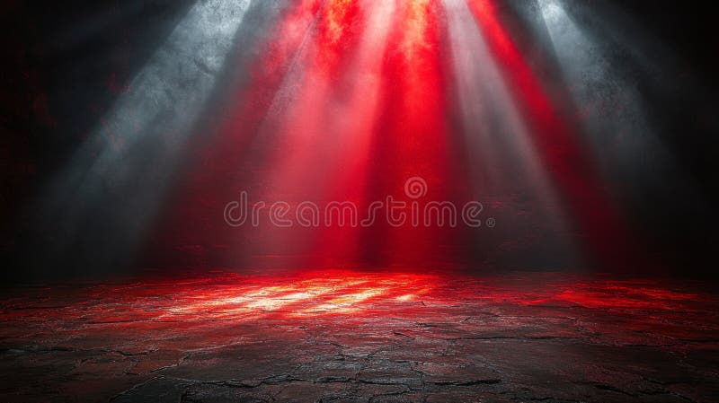 Fiery Red Coarse Spotlight Stage Configuration, WWE-Inspired Edged ...