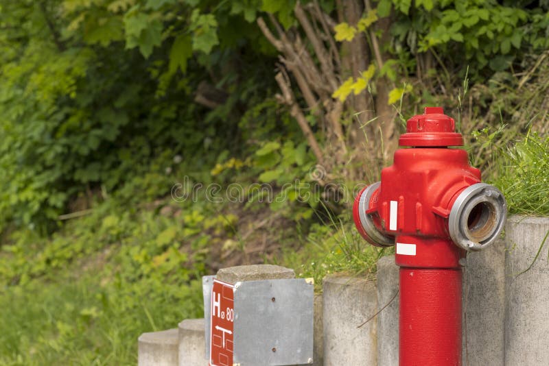 In Fiery Red Color, Fire Hydrant . Stock Image - Image of vehicle ...