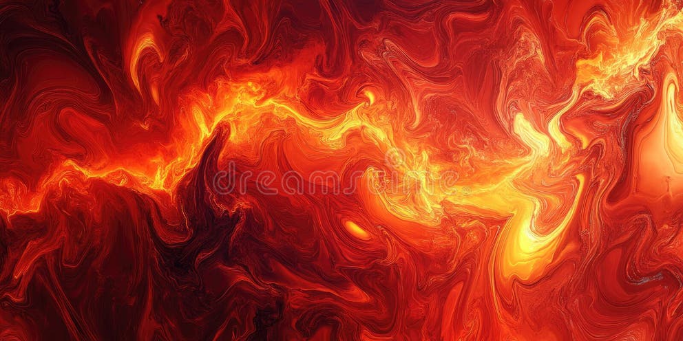Fiery Red with Dynamic Swirling Patterns, Intense Flame-Like Design ...