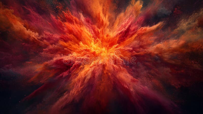 Fiery Red and Orange Color Explosion Abstract Background Stock ...