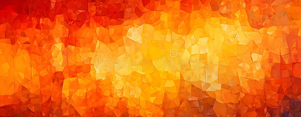 Fiery Red Orange Gold Yellow Abstract Background. Geometric Shape ...