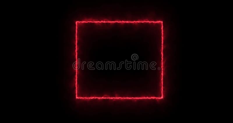 Fiery Red Rectangle on a Black Background. Abstract Rectangle, Sun ...