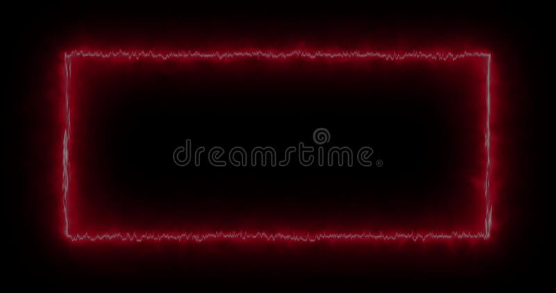 Square on Fire Red Rectangle on a Black Background. Abstract Rectangle ...