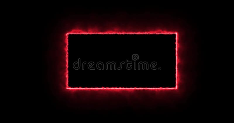 Fiery Red Rectangle on a Black Background. Abstract Rectangle, Sun ...
