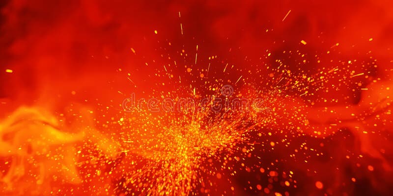 Fiery Red Sparks Abstract Background Texture Design Hot Bright Glowing ...