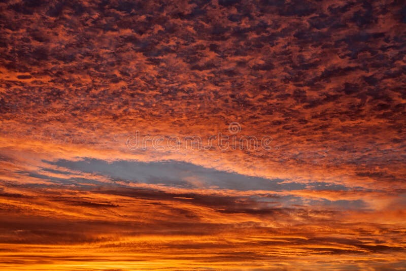 Fiery red sunset clouds stock image. Image of sundown - 88371629
