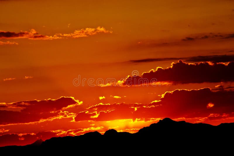 The fiery red sunset stock photo. Image of cloud, dusk - 43903528