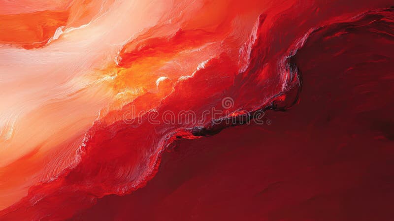 Fiery Red and White Abstract Paint Strokes with Dynamic Texture and ...