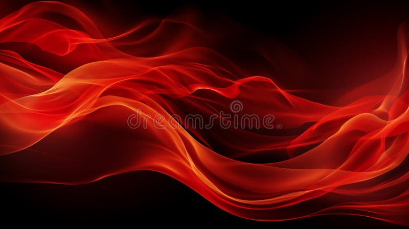 Fiery Red Wisps Intertwine and Billow, Creating a Dynamic and ...