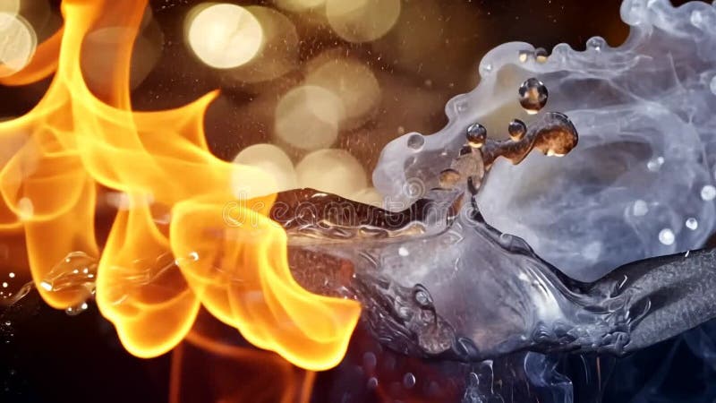 Balance of Opposites: Abstract Depiction of Fire and Water in ...