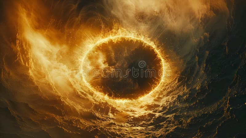 Fiery Ring Abstract Background Illustration Stock Illustration ...