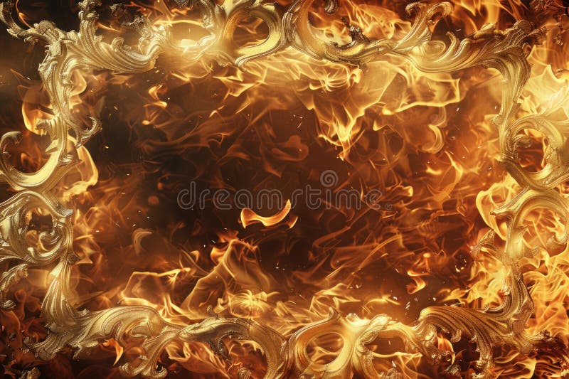 A Fiery Ring in the Center of the Frame, Perfect for Use As a ...