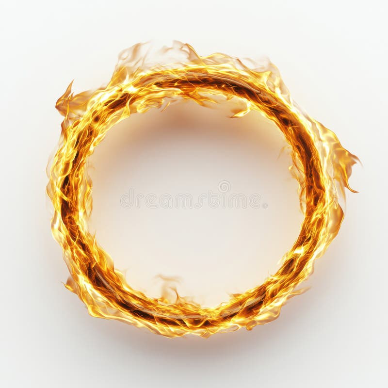 Fiery Ring of Fire Abstract Background Design Stock Illustration ...