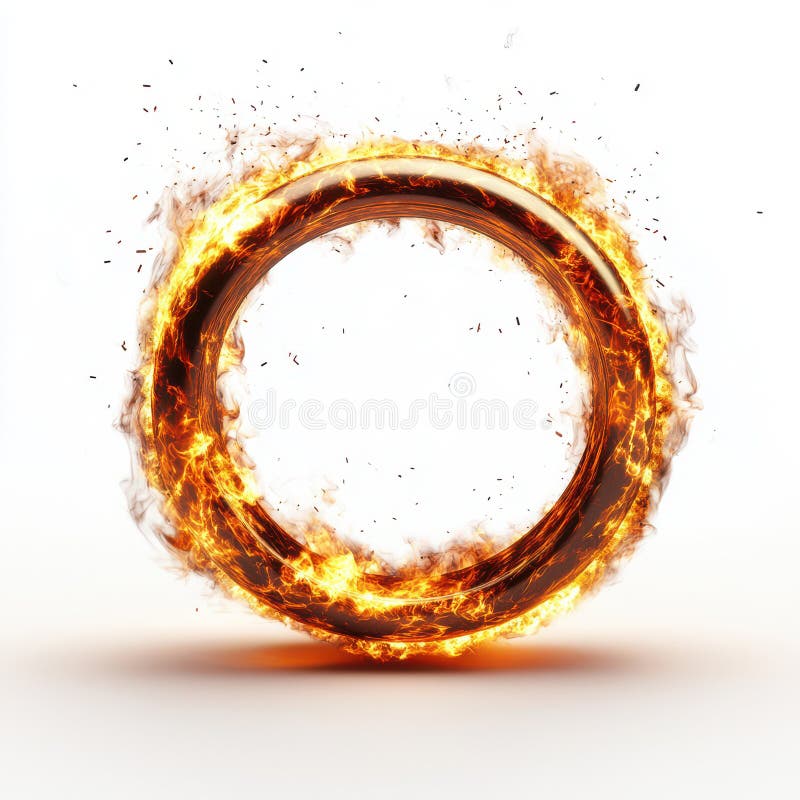 Fiery Ring of Fire Abstract Burning Circle Stock Illustration ...