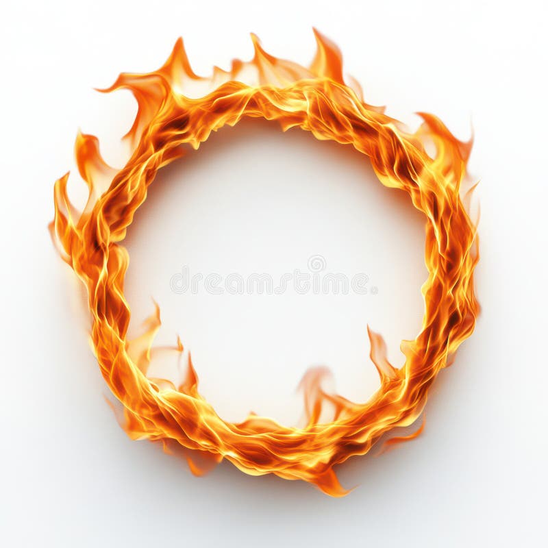 Fiery Ring of Flame Abstract Background Design Stock Illustration ...