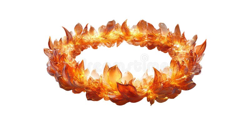 Fiery Ring of Flames Isolated on Transparent Background Stock Photo ...