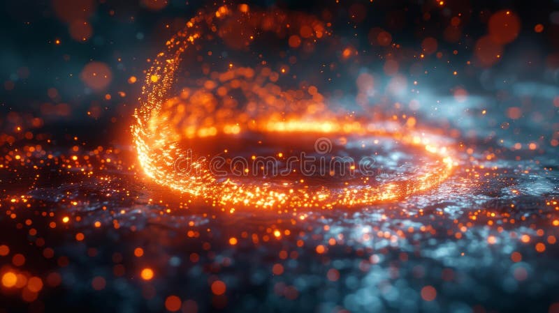 Fiery Ring of Light - Generative Ai Stock Illustration - Illustration ...