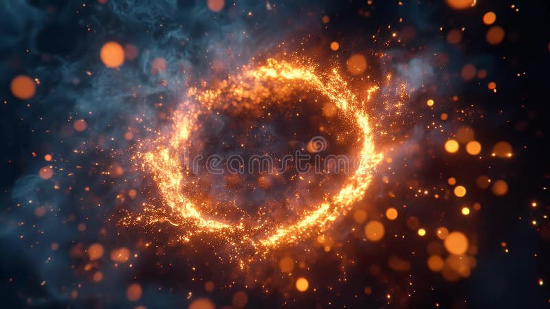 Fiery Ring of Sparks stock video. Video of ring, light - 388410451