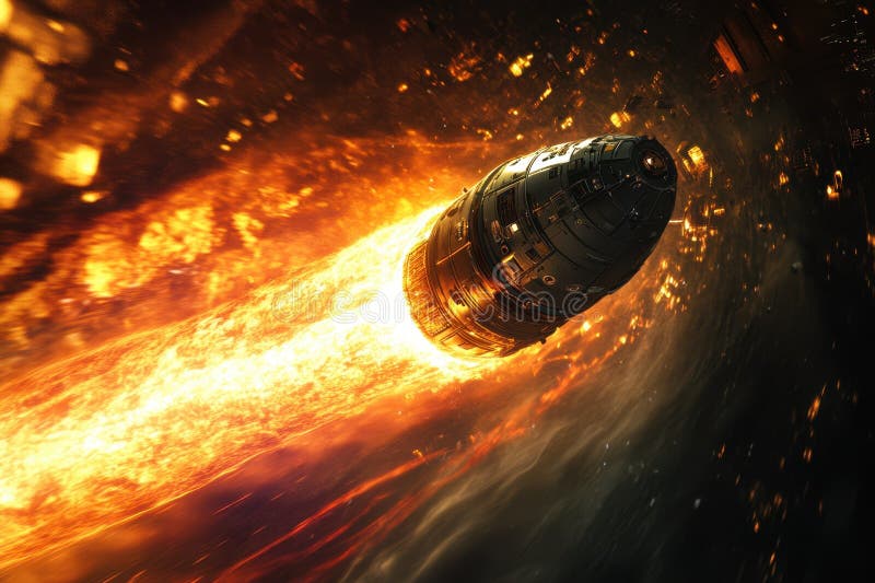 Fiery Rocket Launch Capturing Intense Speed and Power during Ascent ...