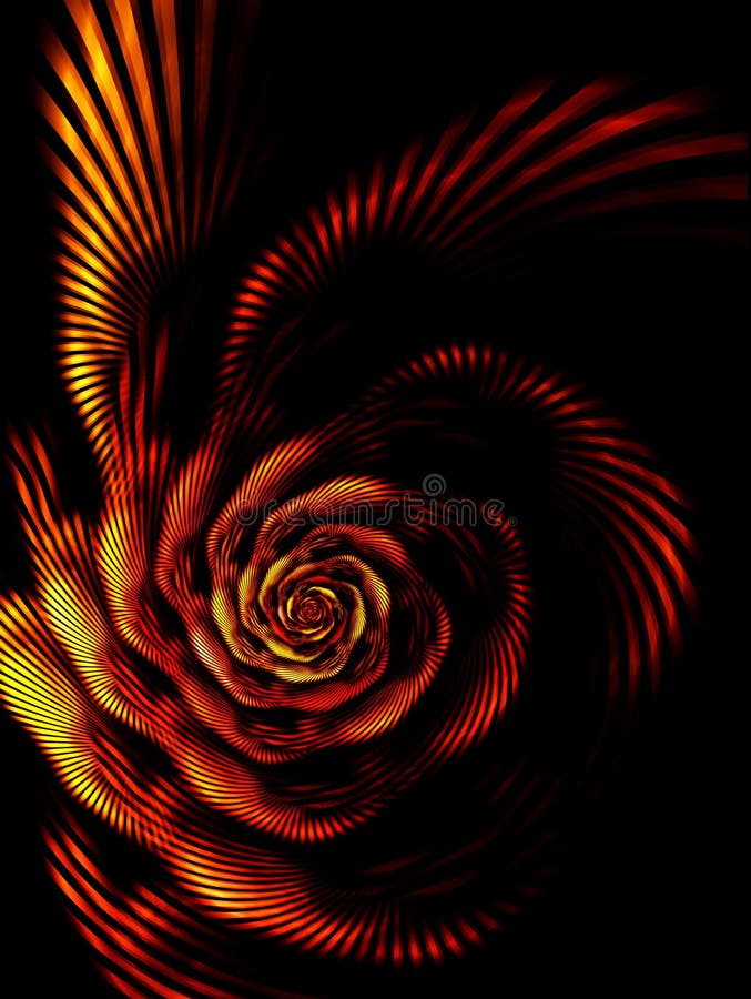 Fiery Rose, the Flower of Passion Stock Illustration - Illustration of ...
