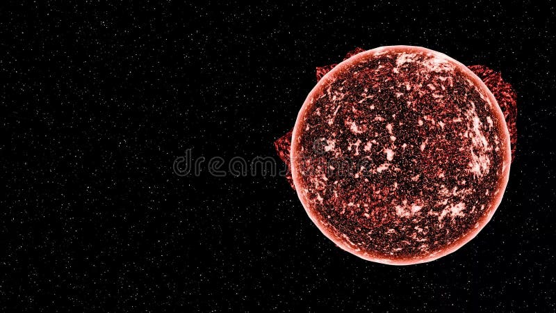 Fiery Rotating Star with Plasma Eruptions in Deep Space 4K 60FPS Loop ...