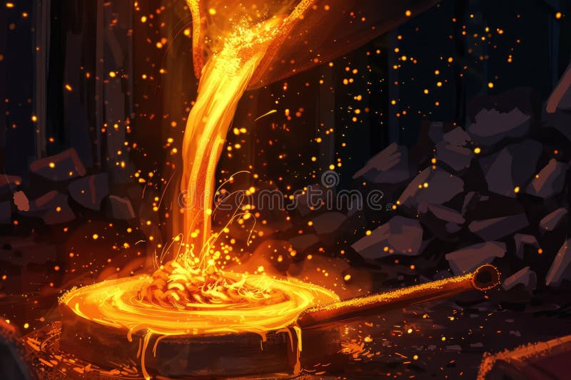 A Fiery Scene with Flames Pouring Out of a Metal Pot. Suitable for ...