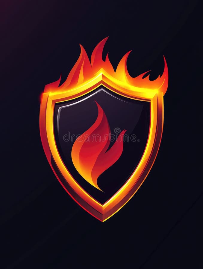 Fiery Shield Protection Logo Stock Photos - Free & Royalty-Free Stock ...