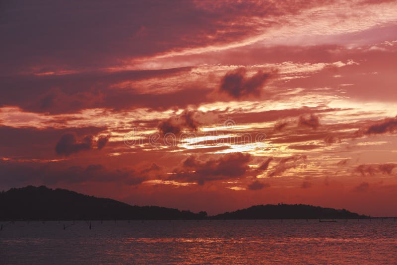 Fiery sky stock image. Image of fiery, mountain, beautiful - 42840893