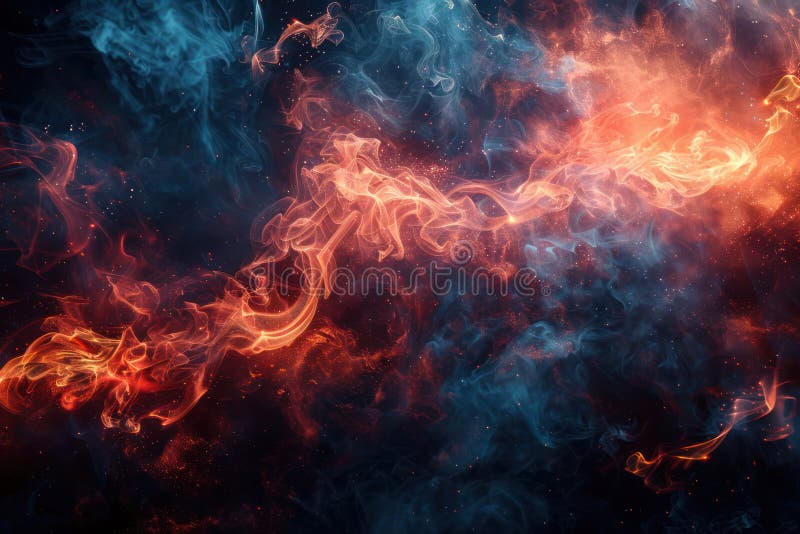 Fiery Smoke: Red and Black HD Background with AI Generative Image Stock ...