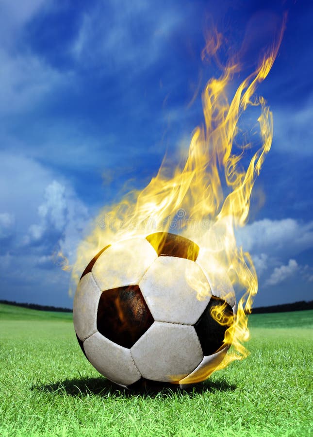 Cool Soccer Ball On Fire