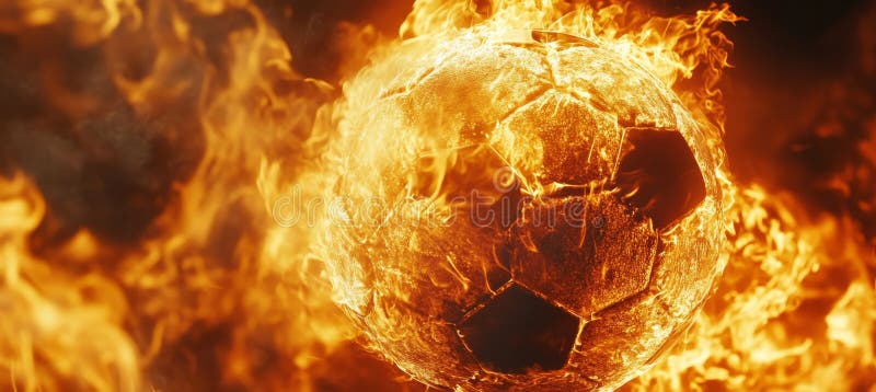 Fiery Soccer on Fire, Soccer Inferno, Soccer Passion Ignition, Burning ...